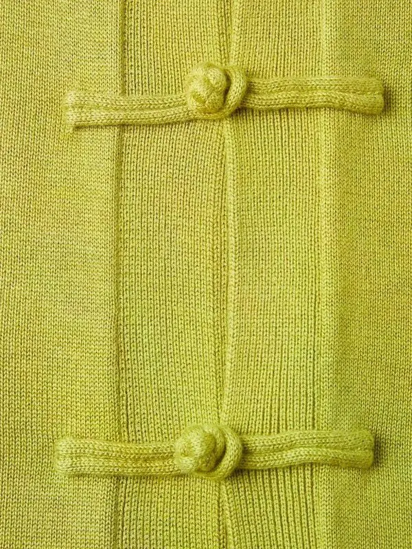 Shanghai Tang Knot Button Pocket Cardigan