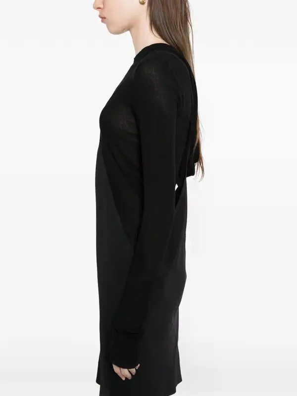 Rick Owens Cropped Hoodie - Black