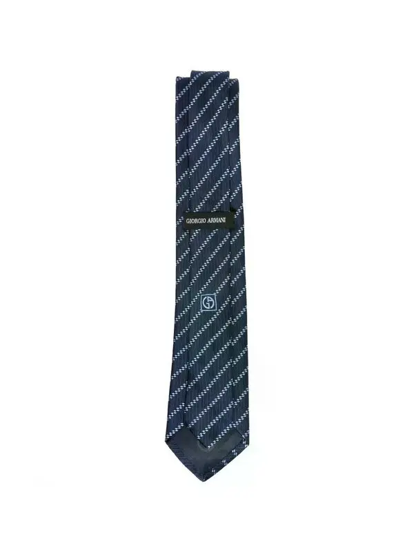 Giorgio Armani Striped Neck Tie - Blue
