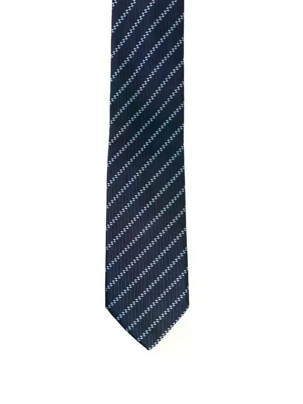 Giorgio Armani Striped Neck Tie - Blue