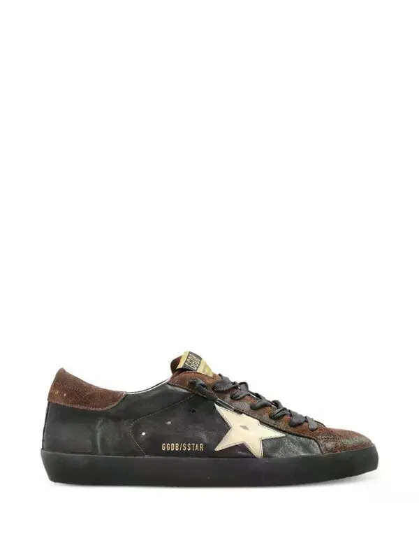 GOLDEN GOOSE Super-star Panelled Leather Sneakers - Black