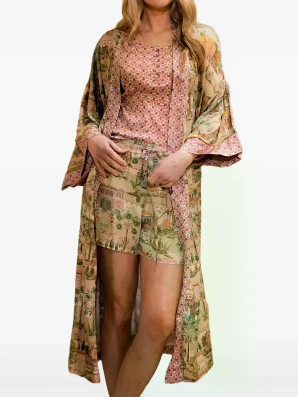 PIP STUDIO Printed Belted Dressing Gown
