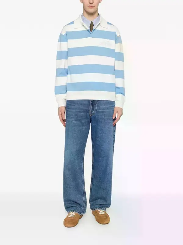 Axel Arigato Rey Striped-pattern Polo Sweater