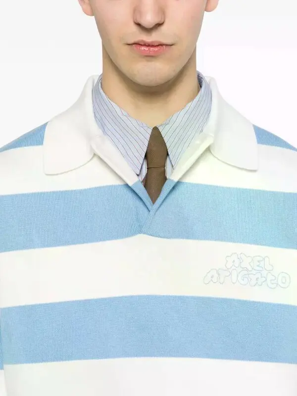 Axel Arigato Rey Striped-pattern Polo Sweater