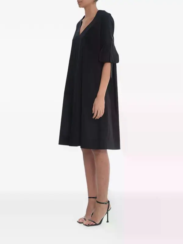 FAY V-neck Quarter-sleeve Dress - Black