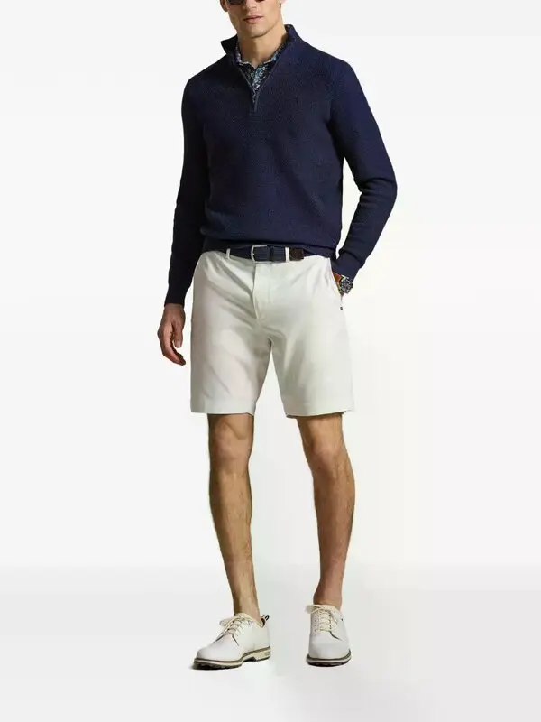 Rlx Ralph Lauren Half-zip Waffle Sweater