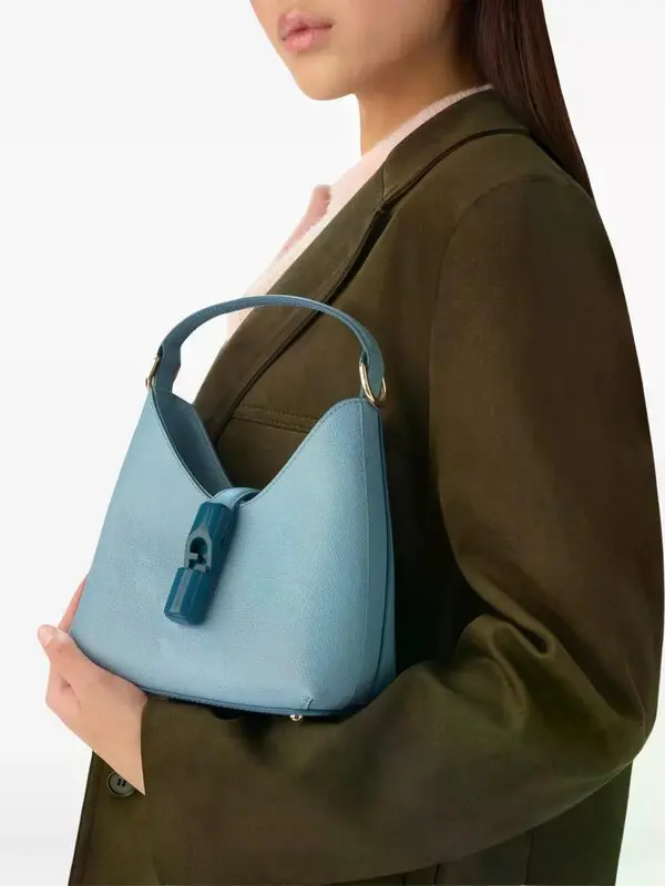 Furla Mini Iride Leather Shoulder Bag - Blue