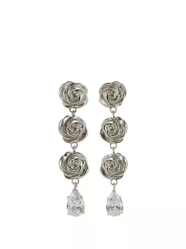 Magda Butrym Rose Drop Earrings - Silver