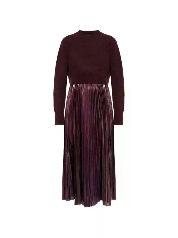 ALLSAINTS Spark Pleated Dress - Red