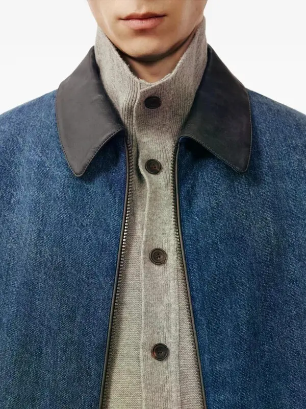 CROQUIS Zipped Denim Jacket - Blue