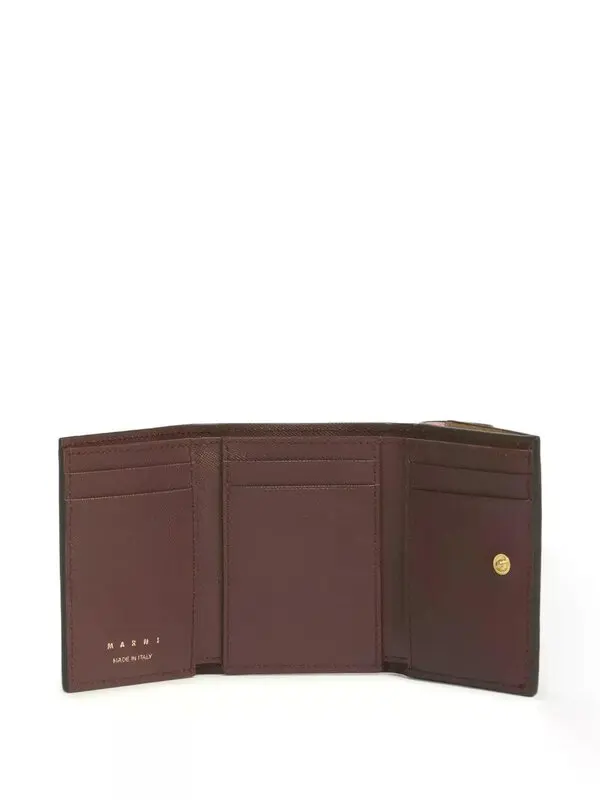 Marni Tri-fold Saffiano-leather Wallet