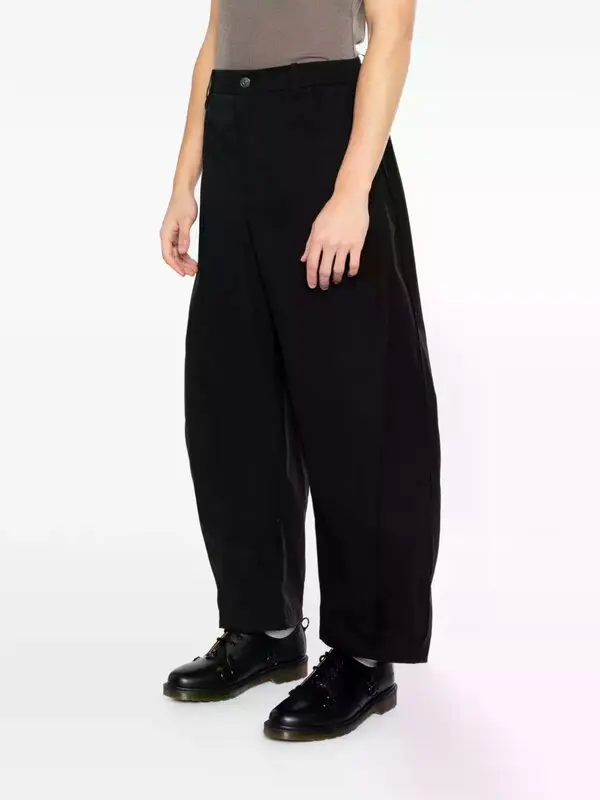 CROQUIS Tapered Drawstring Trousers - Black