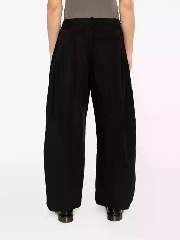 CROQUIS Tapered Drawstring Trousers - Black