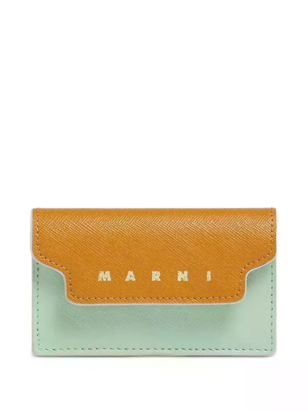 Marni Saffiano Leather Wallet - Brown