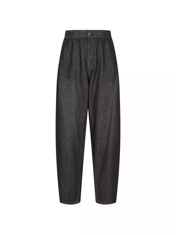 CROQUIS Pleated Loose-fit Jeans - Black
