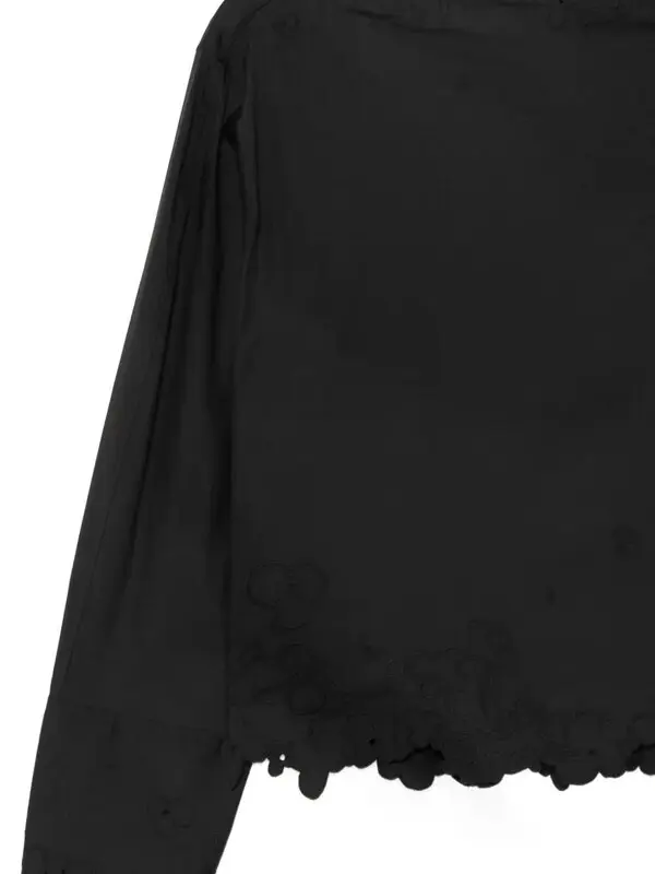 JNBY Floral-embroidered Blouse - Black