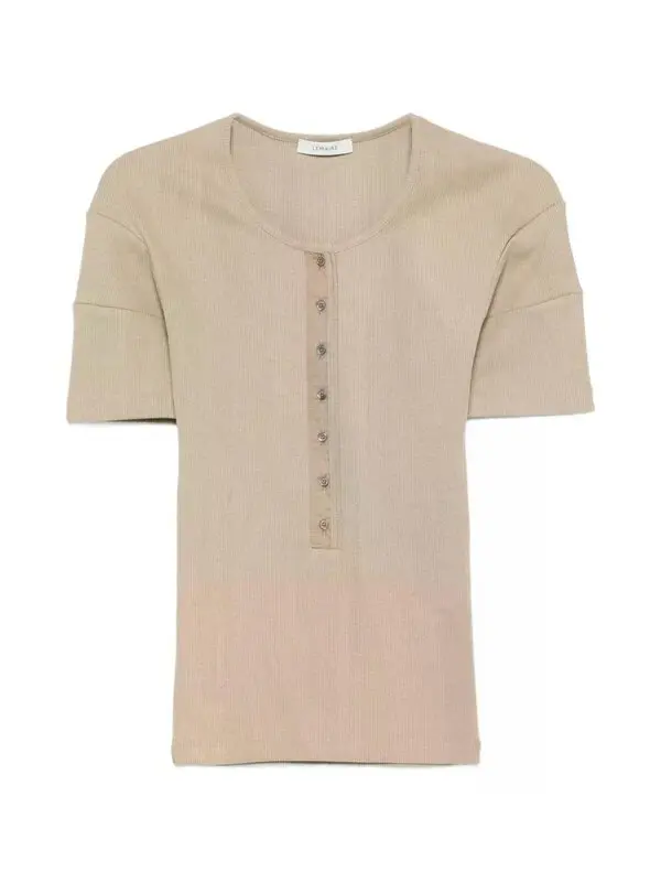 LEMAIRE Lemiare Buttoned Ribbed Cotton-linen Henley