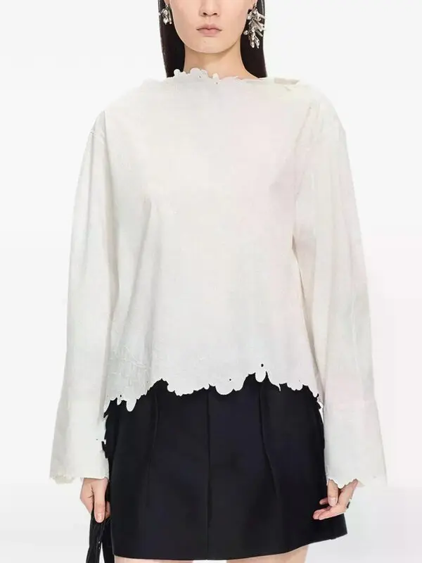 JNBY Floral-embroidered Blouse - White