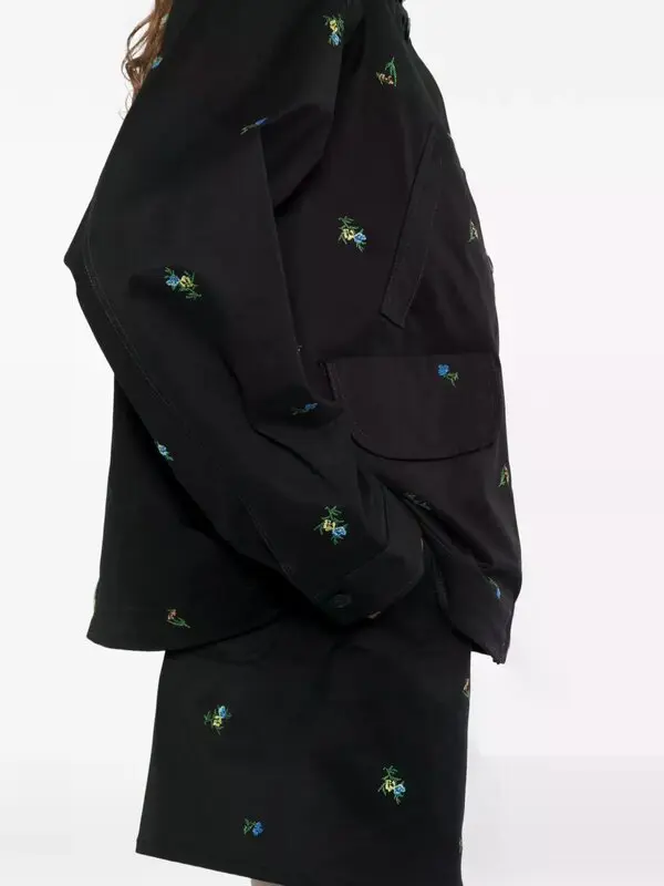 JNBY Embroidered Rolled-hem Shorts
