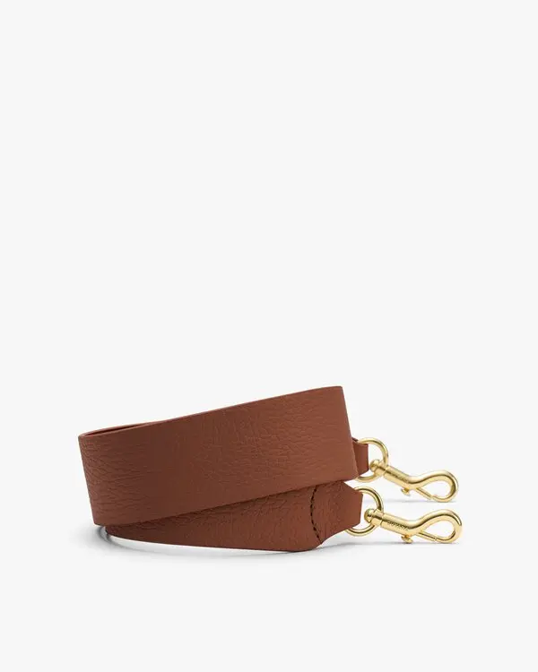Cuyana Shoulder Luggage Strap - Dark Chestnut