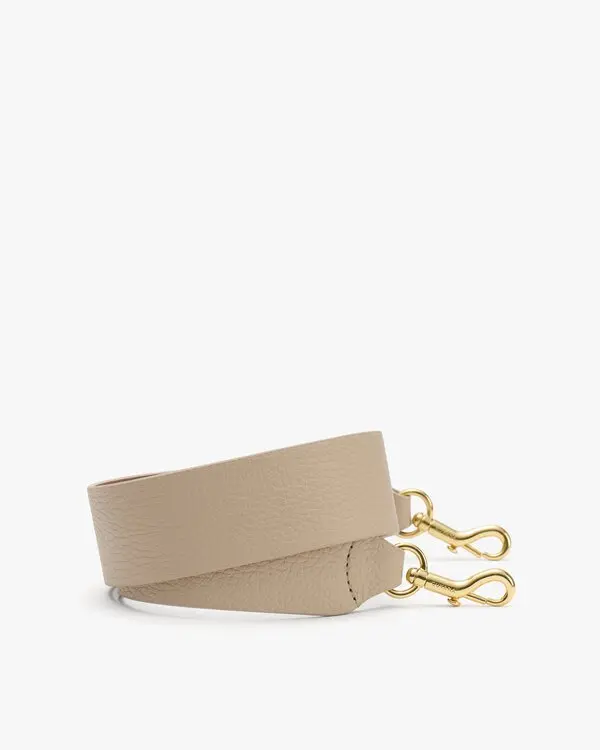 Cuyana Shoulder Luggage Strap - Stone/cappuccino