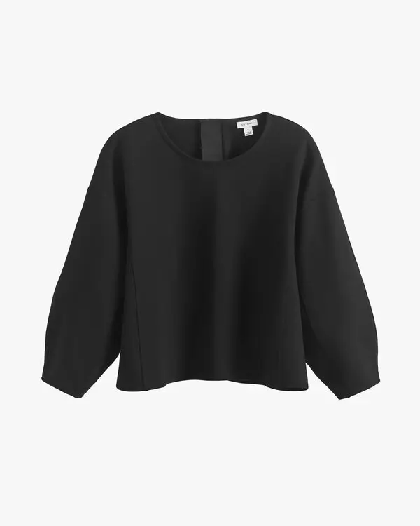 Cuyana Ponte Balloon-sleeve Top