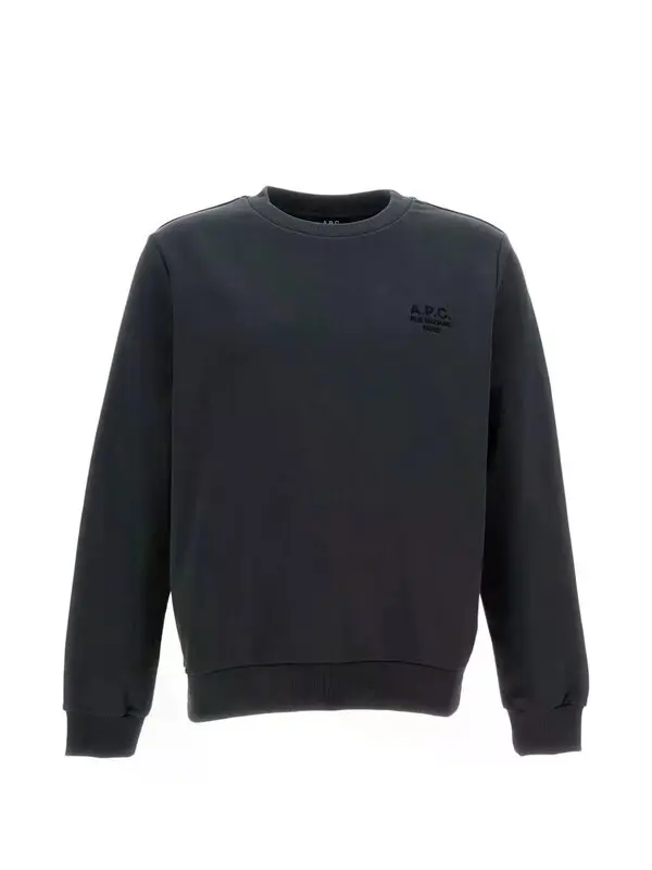 A.p.c. Ribbed Embroidered-logo Sweatshirt