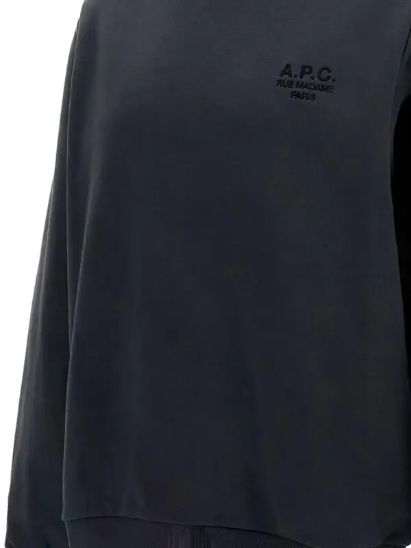 A.p.c. Ribbed Embroidered-logo Sweatshirt