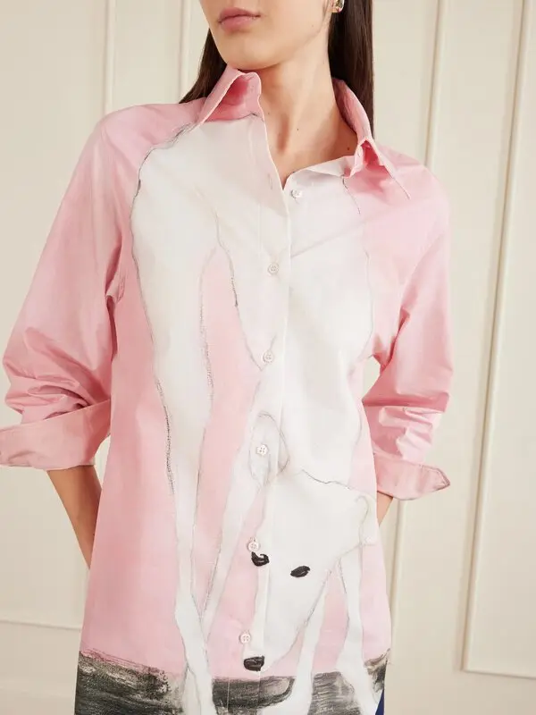 S.S.DALEY Lurcher Printed Cotton-poplin Shirt