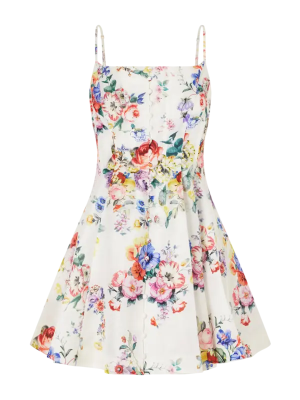 Camilla Paneled Embellished Floral-print Mini Dress - Multi