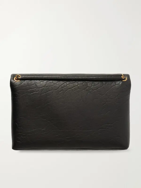 Saint Laurent Cassandre Textured-leather Shoulder Bag