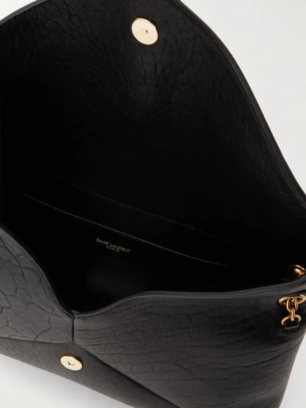 Saint Laurent Cassandre Textured-leather Shoulder Bag