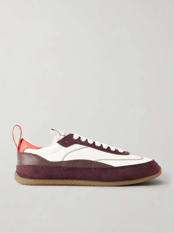 Alexander McQueen Suede And Leather-trimmed Shell Sneakers