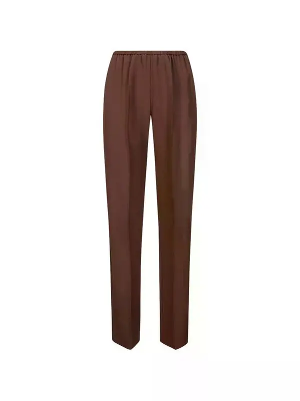 FORTE_FORTE Elasticated Trousers - Brown