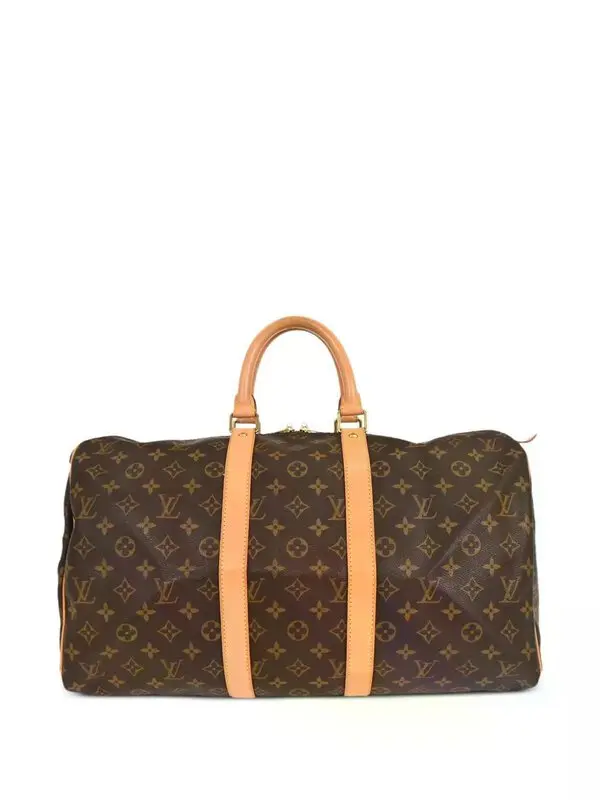 LOUIS VUITTON 2002 Keepall 45 Monogram Canvas Duffle Bag - Brown
