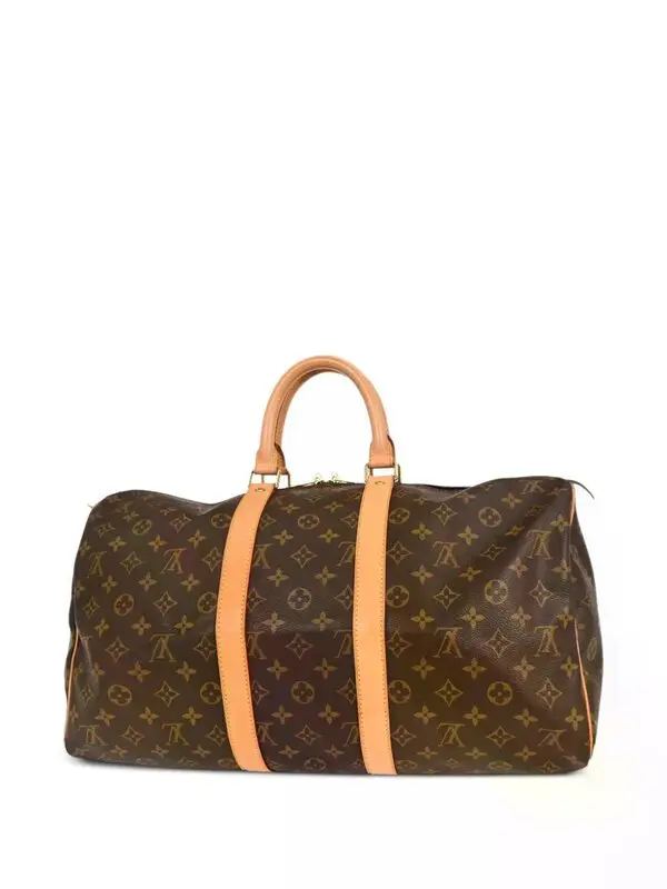 LOUIS VUITTON 2002 Keepall 45 Monogram Canvas Duffle Bag - Brown