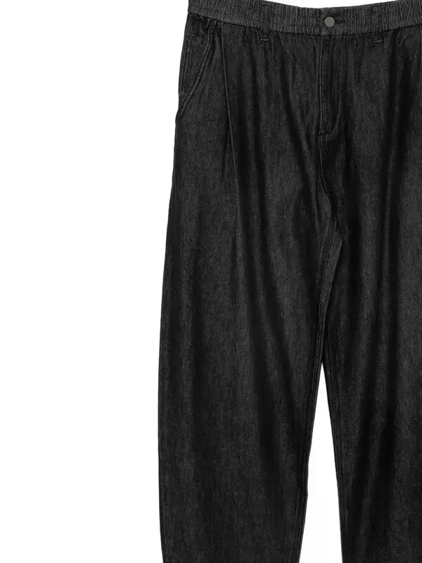 CROQUIS Pleated Loose-fit Jeans - Black