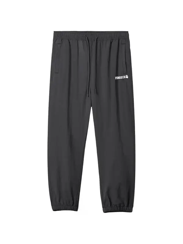 FINGERCROXX Drawstring Cuffed Track Pants - Grey