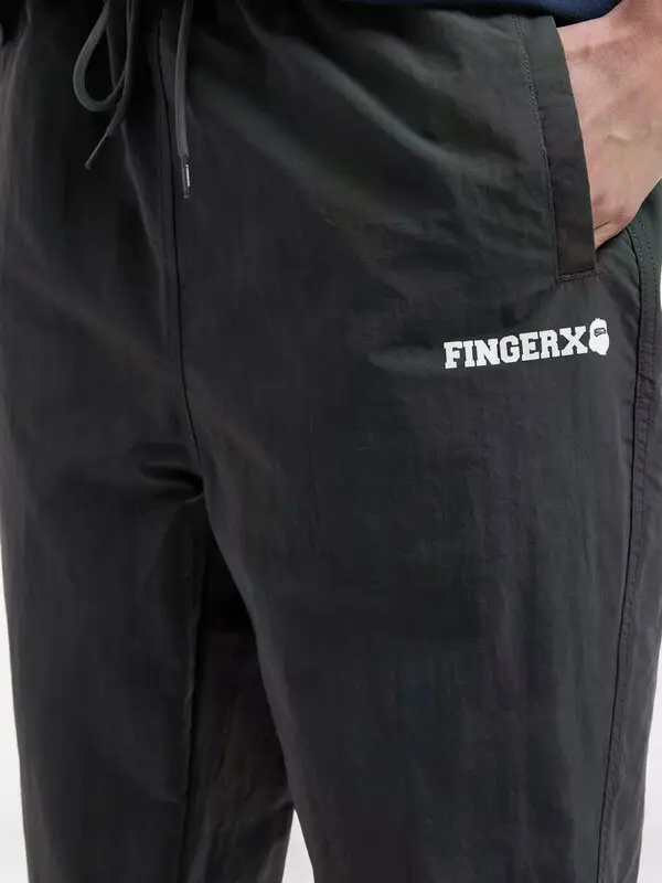 FINGERCROXX Drawstring Cuffed Track Pants - Grey