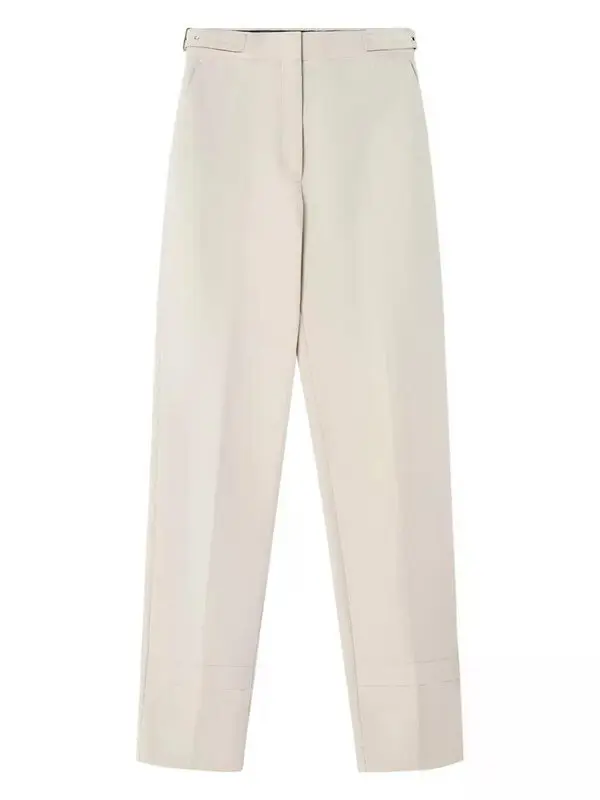 LANVIN Belted Trousers With Turn-up Hem