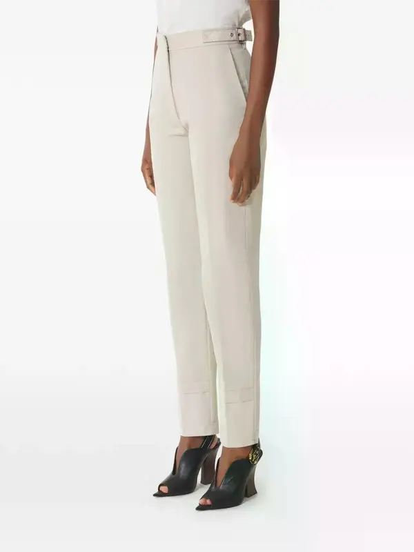 LANVIN Belted Trousers With Turn-up Hem