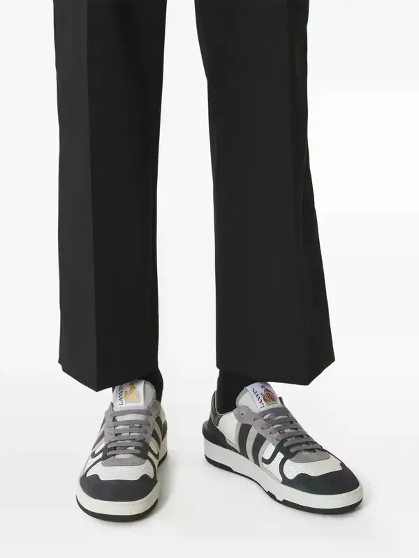 LANVIN Panel Perforated Sneakers - White