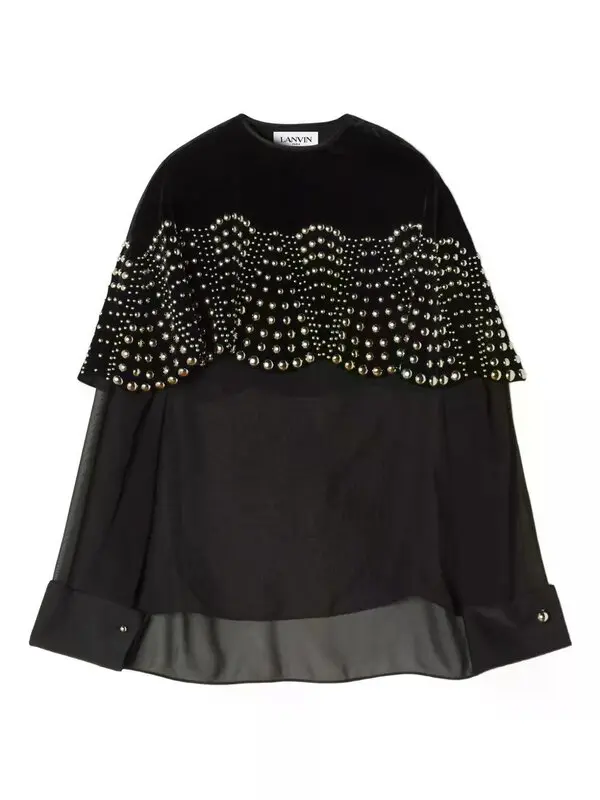LANVIN Beaded Velvet Top