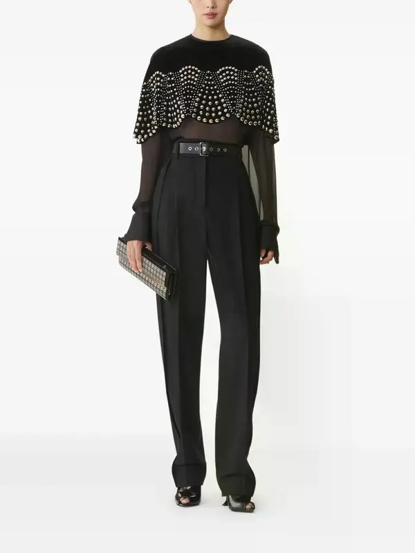 LANVIN Beaded Velvet Top