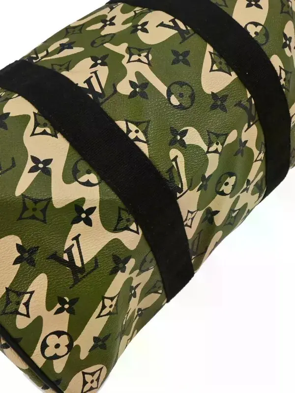 LOUIS VUITTON Speedy 35 Camouflage Monogram Canvas Tote Bag