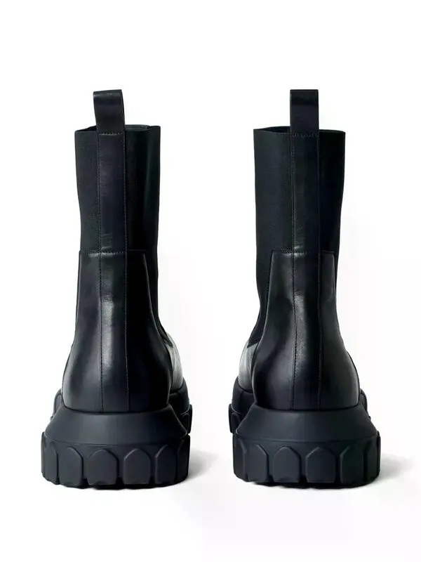 Rick Owens Elasticated-panel Leather Chelsea Boots
