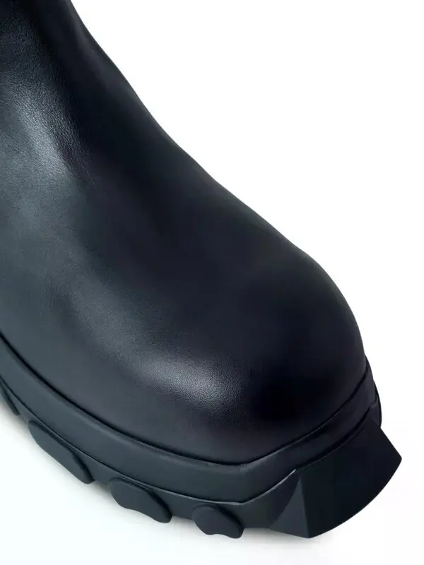 Rick Owens Elasticated-panel Leather Chelsea Boots