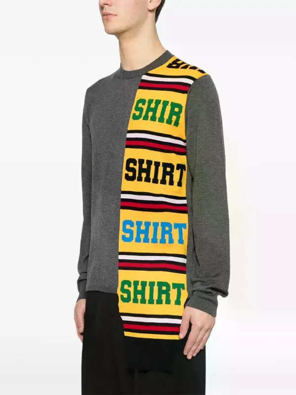 Comme Des Garçons Lettering-panel Sweater