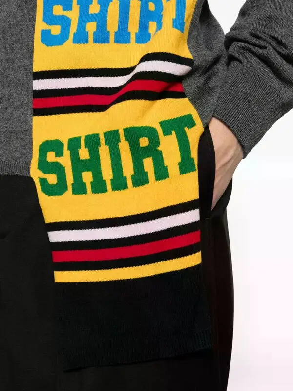Comme Des Garçons Lettering-panel Sweater