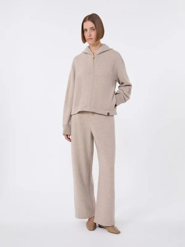 Max Mara Cashmere And Wool Jersey Hooded Sweatshirt
